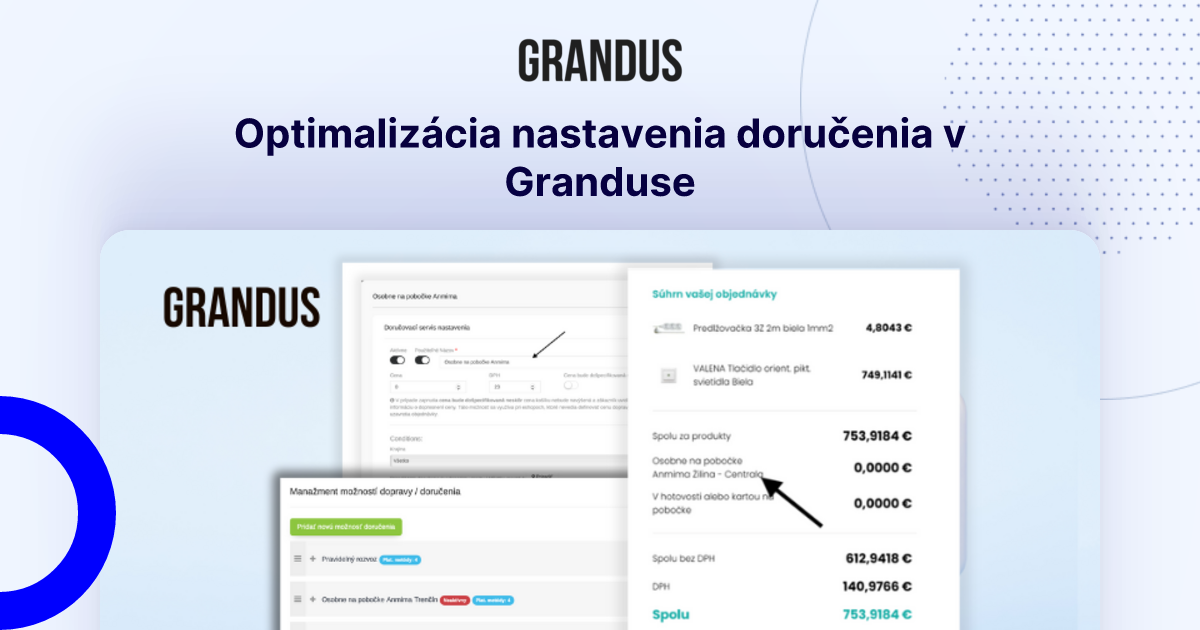 Optimalizácia nastavenia doručenia v Granduse | grandus.sk
